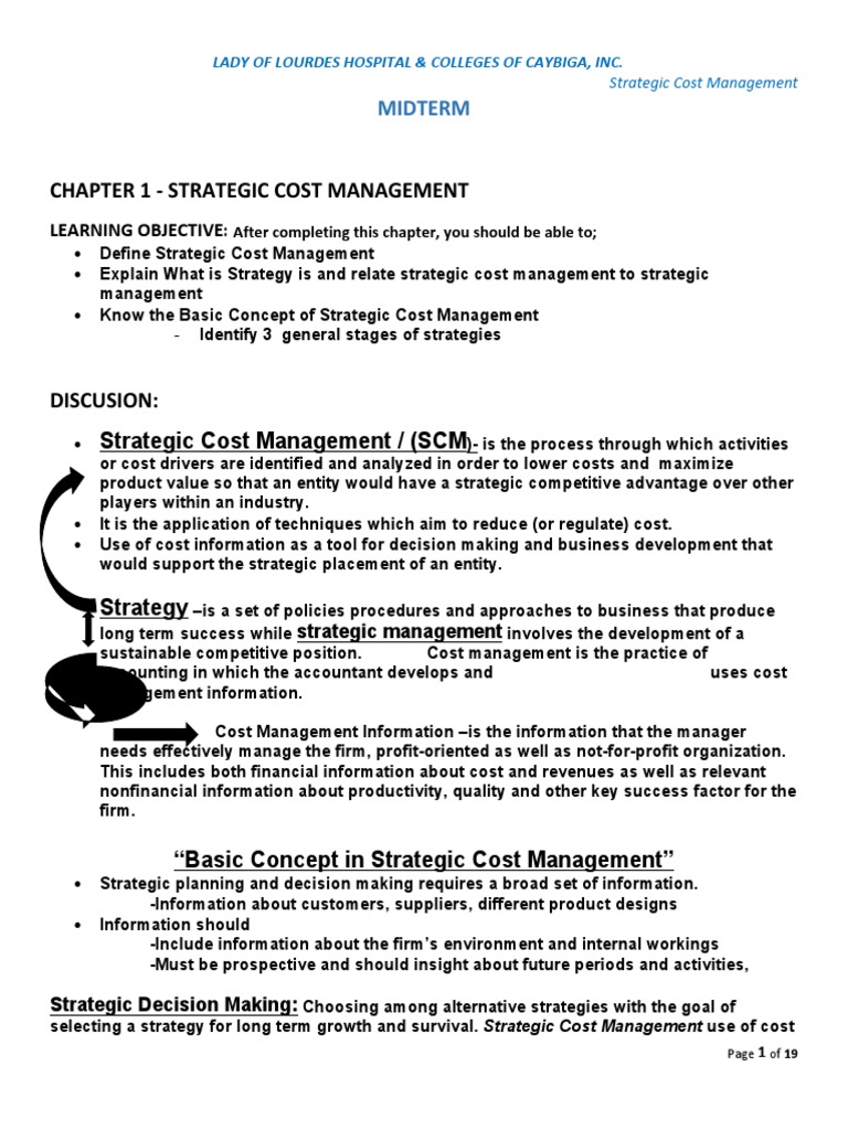 Strategic Cost Management | PDF | Strategic Management | Competitive ...