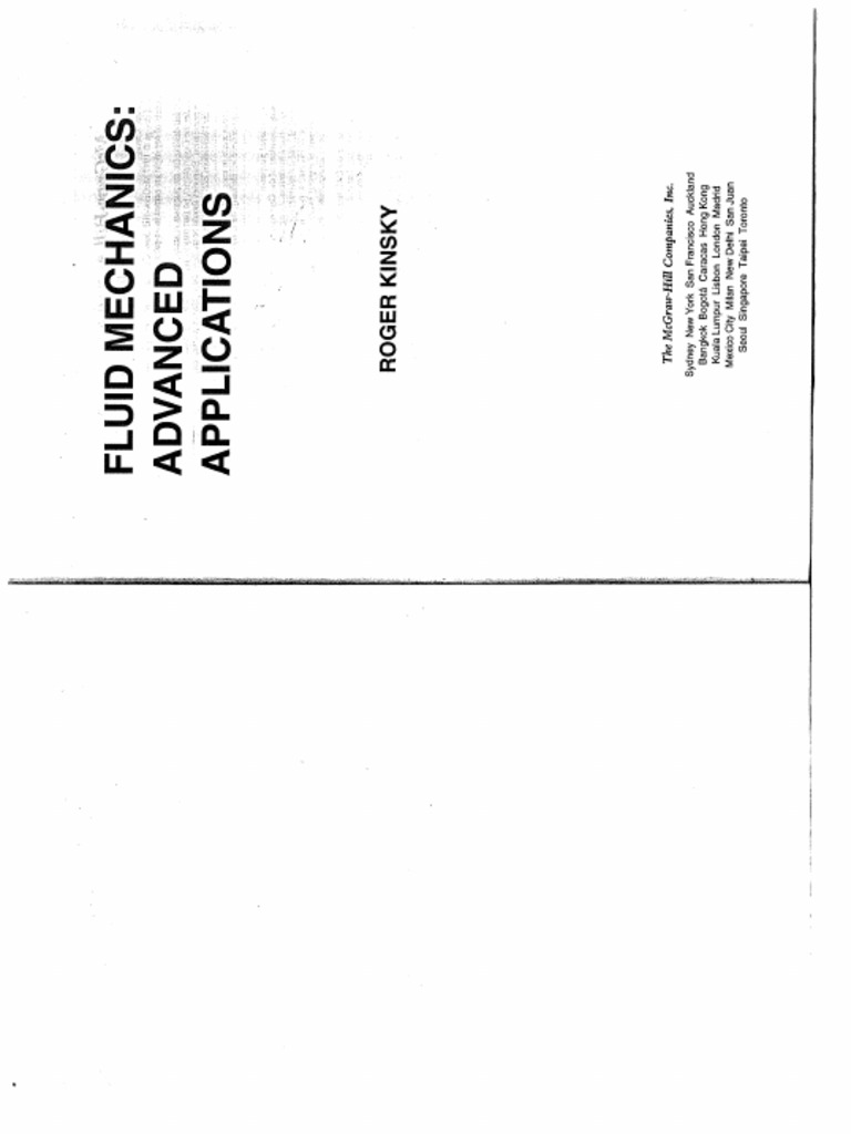 Fluid Mechanics - Advanced Applications | PDF