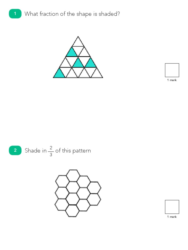 KS2 Practice Test: Fractions & Percentages | PDF | Percentage ...
