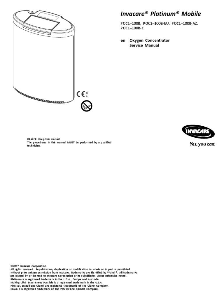Invacare® Platinum® Mobile: en Oxygen Concentrator Service Manual | PDF ...