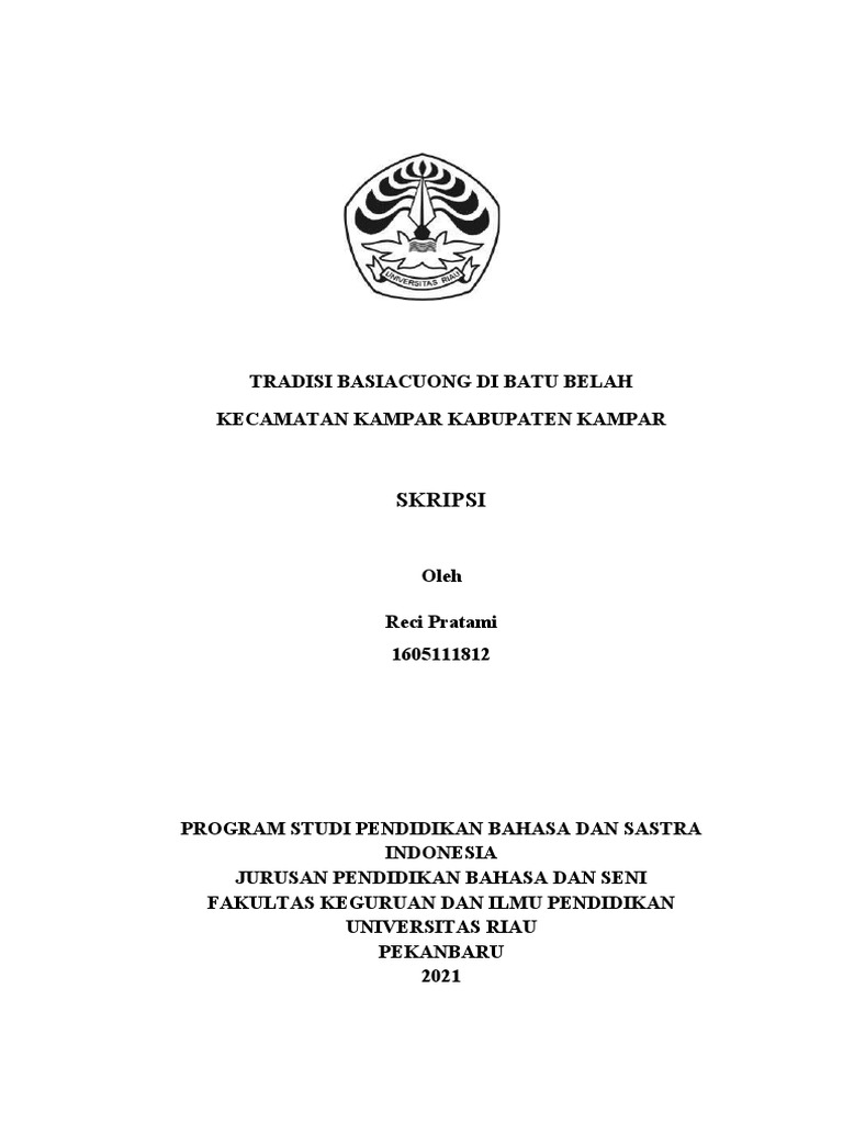 Tradisi Basiacuong di Kampar | PDF | Seni & Disiplin Bahasa