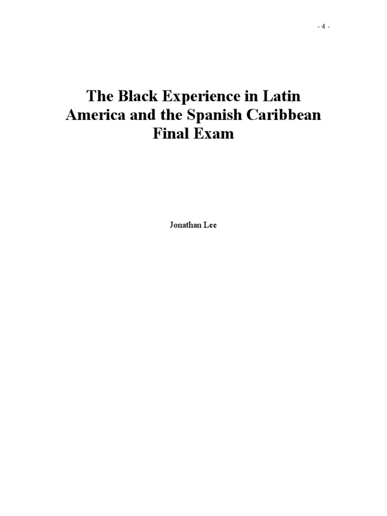 Black Experience in Latin America | PDF | Racial Segregation In The ...