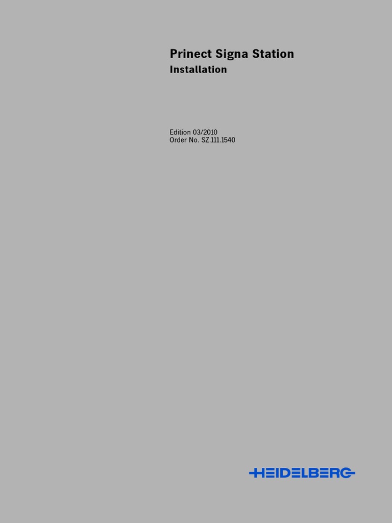 Prinect Signa Station - Install en | PDF | Windows Server 2003 | Windows Xp