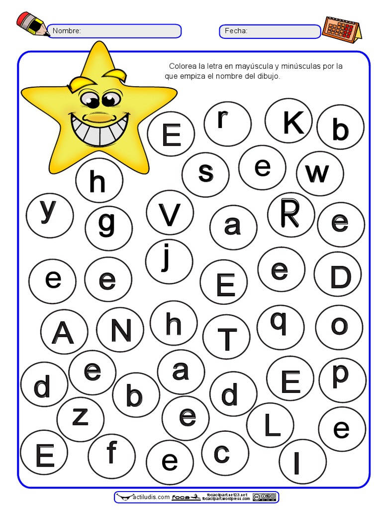 Identificación de Vocales Color E | PDF