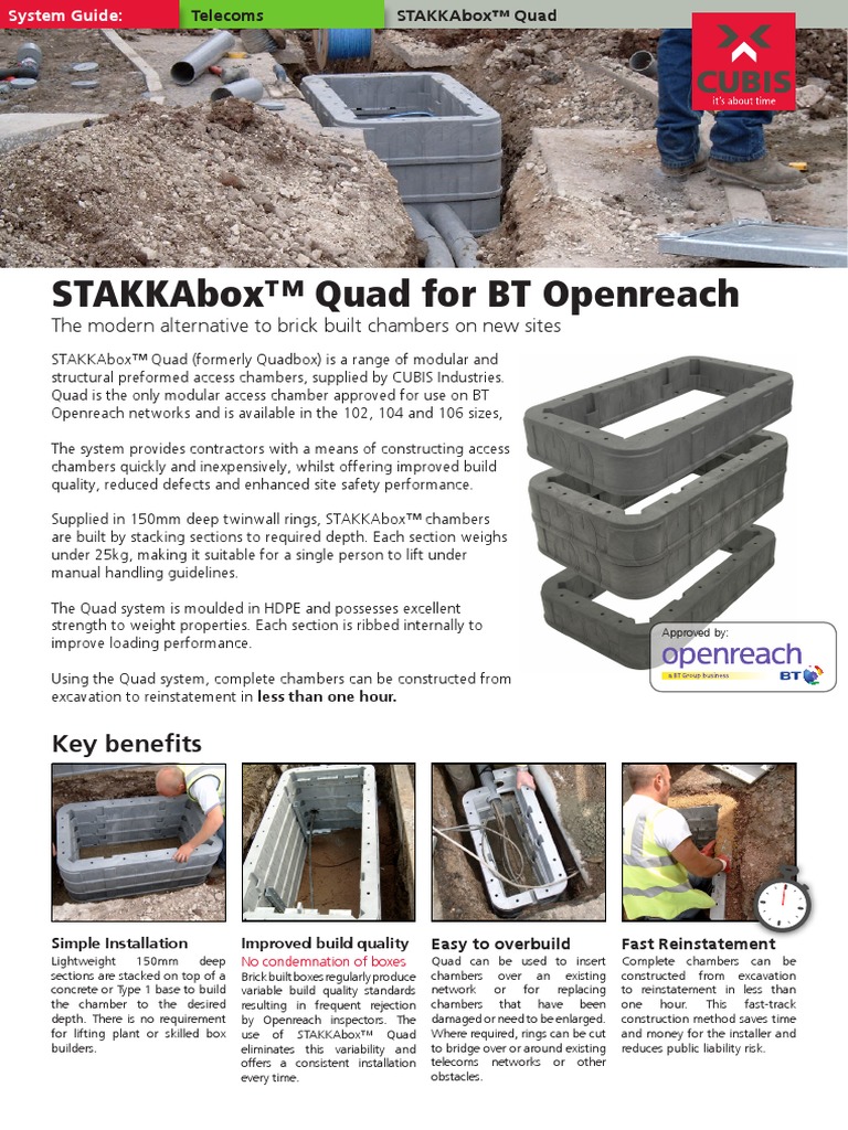 Stakkabox™ Quad For BT Openreach: Key Benefits | PDF | Concrete ...