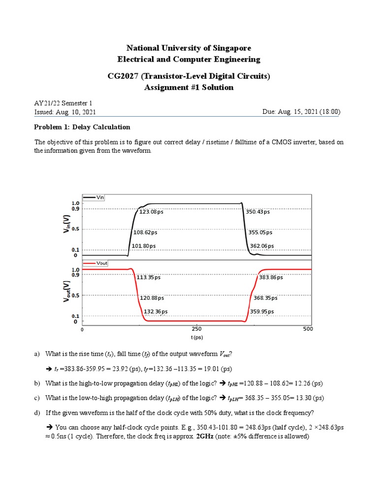 CG2027 - Assign - 1 - Solution | PDF | Power Inverter | Electrical Circuits