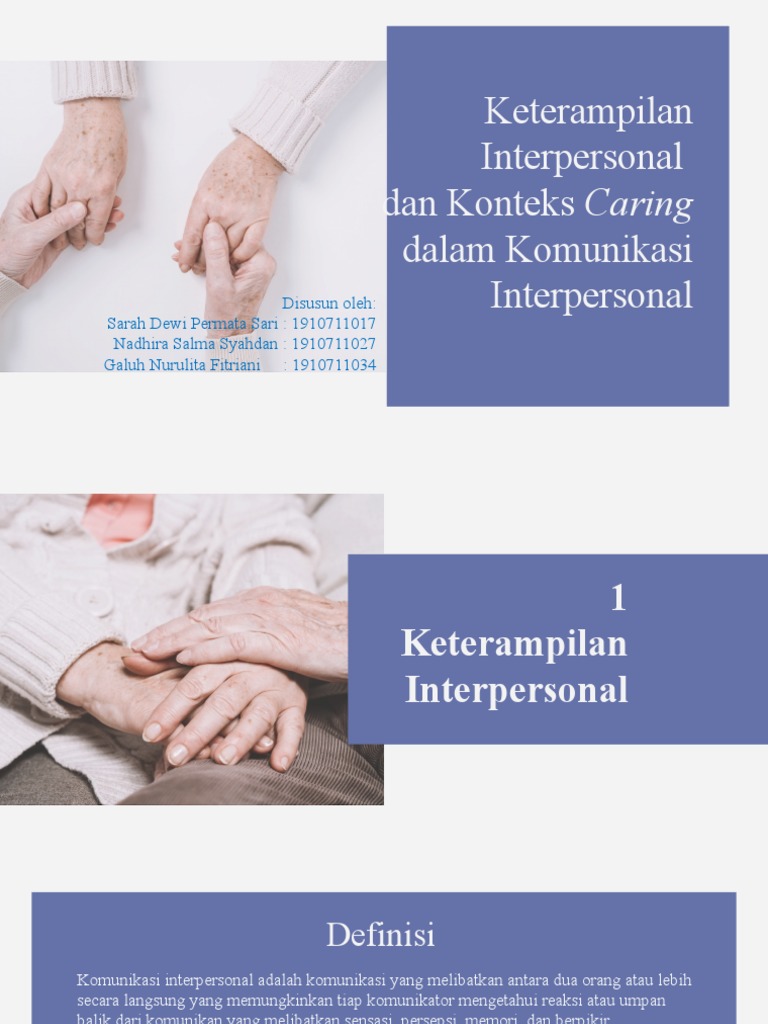 Komunikasi Keperawatan - Keterampilan Interpersonal Dan Konteks Caring ...
