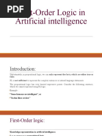 First Order Logic: Artificial Intelligence COSC-3112 Ms. Humaira Anwer ...