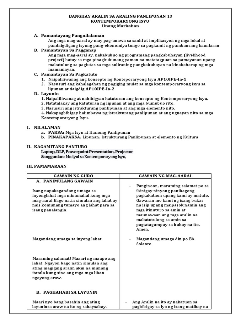 Ap10 Week-1 DLP | PDF