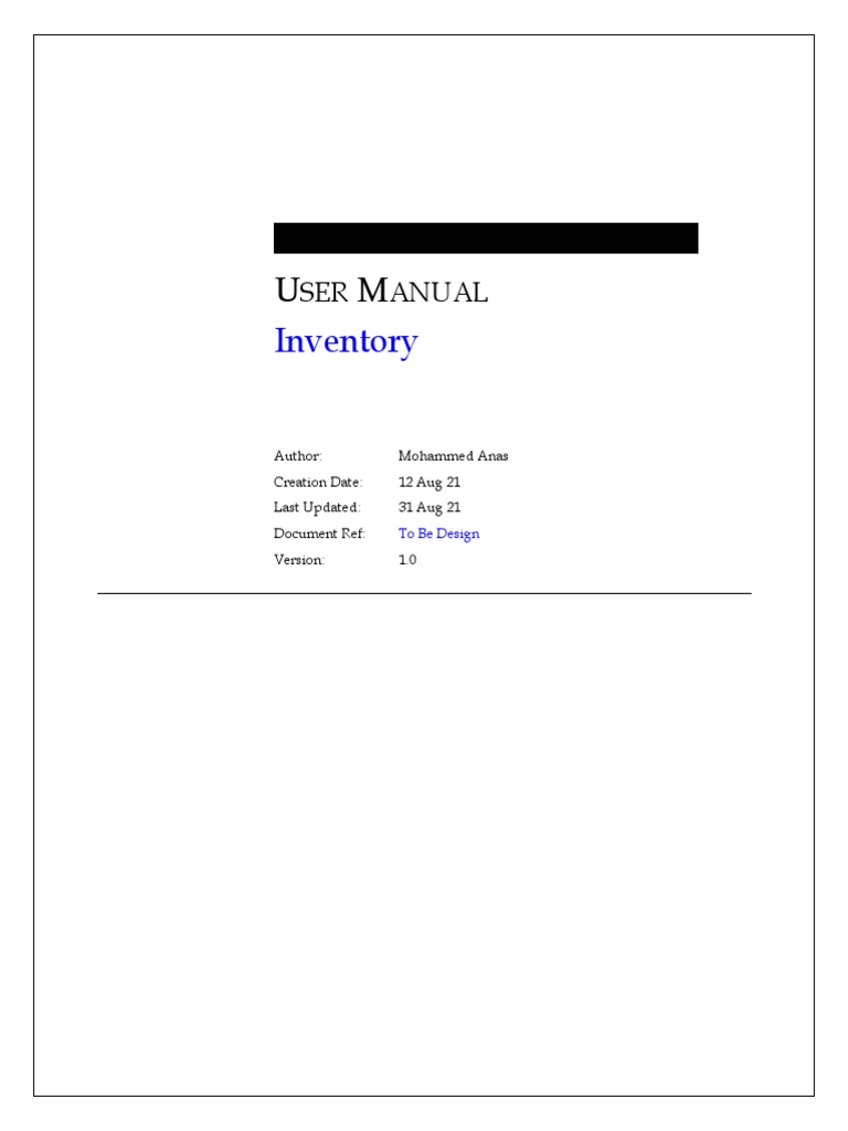 User Manual - Inventory | PDF | Inventory | Receipt