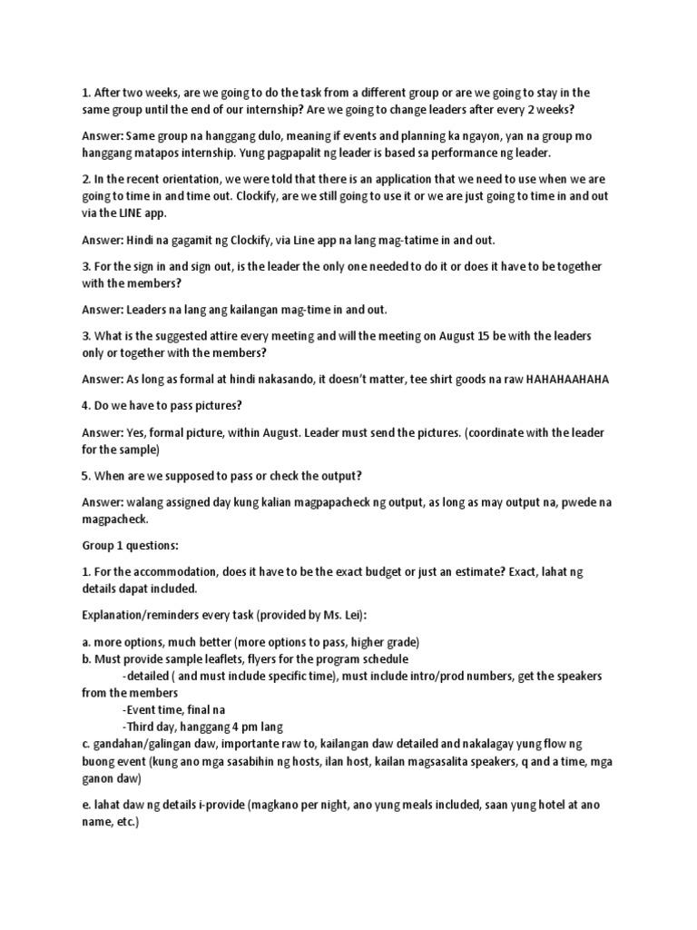 Internship Questions And Answers Pdf