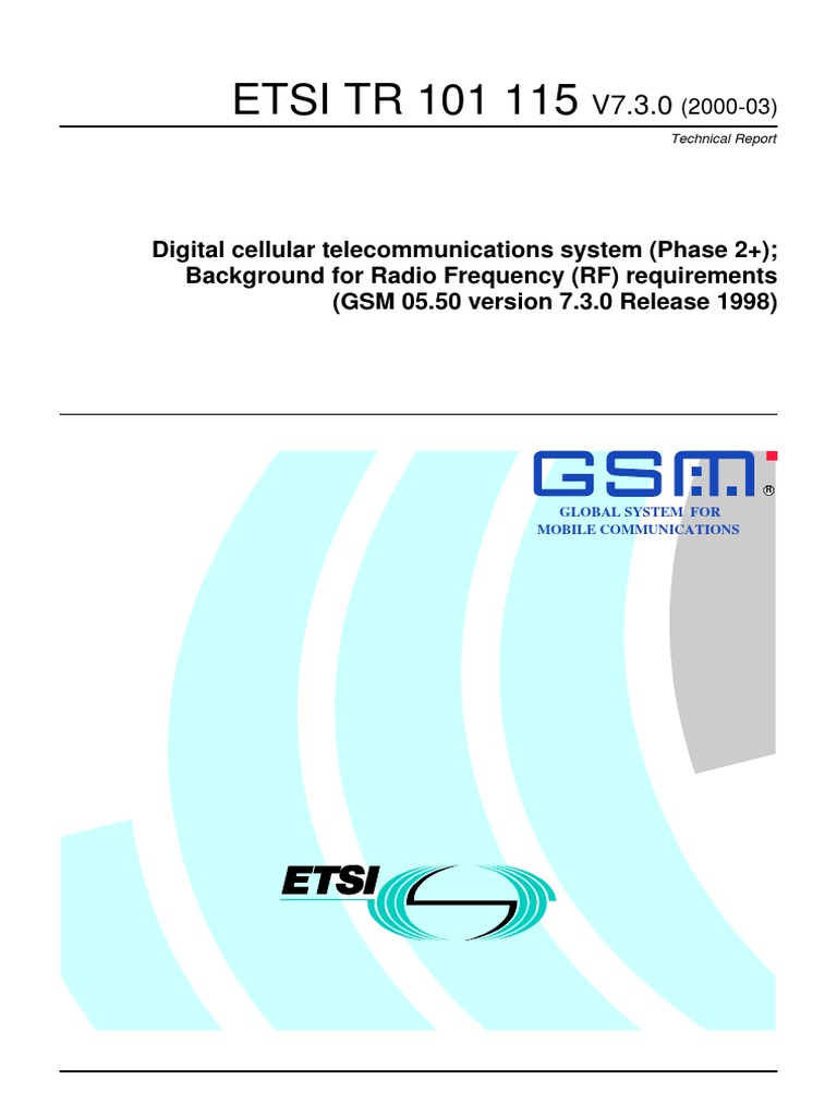 GSM Spec1 | PDF | Base Station | Gsm
