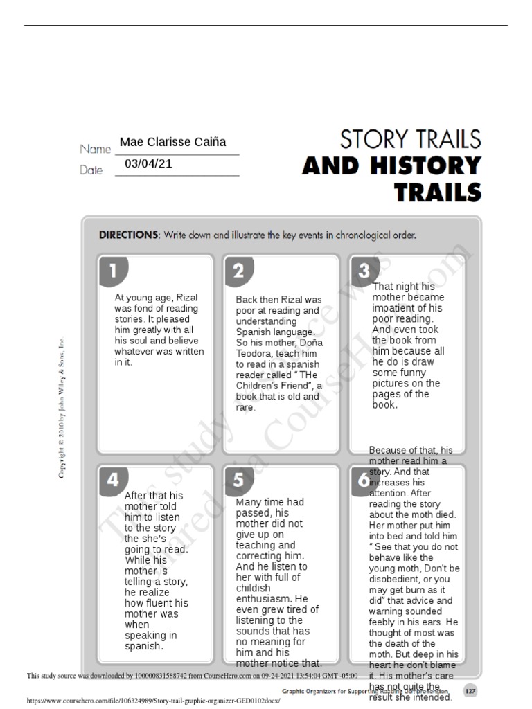 Story Trail Graphic Organizer GED0102 | PDF