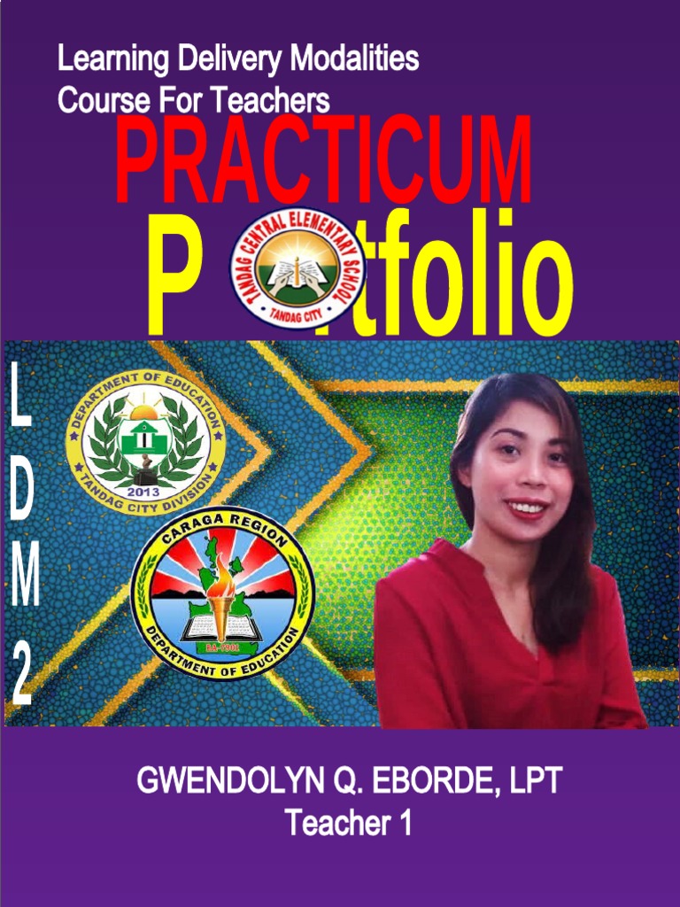 Cover For LDM Portfolio | PDF | Lesson Plan | Learning