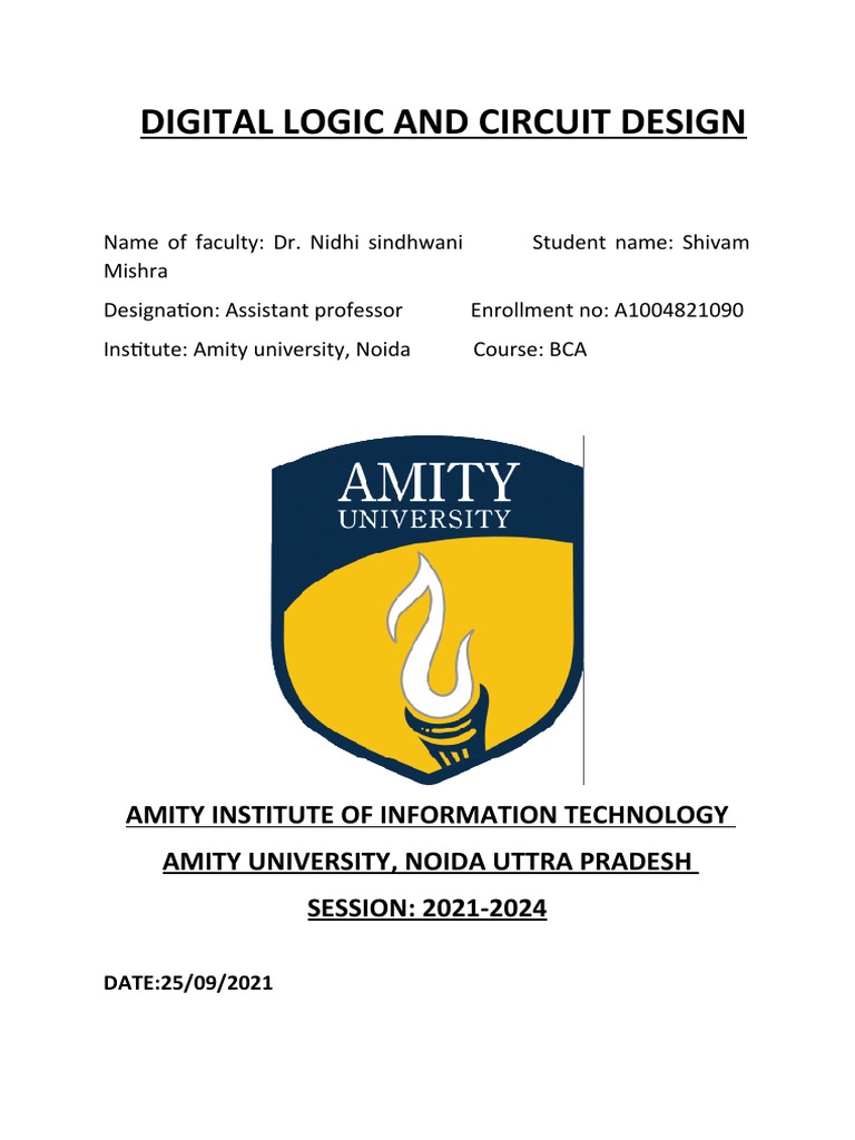 DIGITAL LOGICS PRACTICAL FILES Practical 1 and 2 | PDF