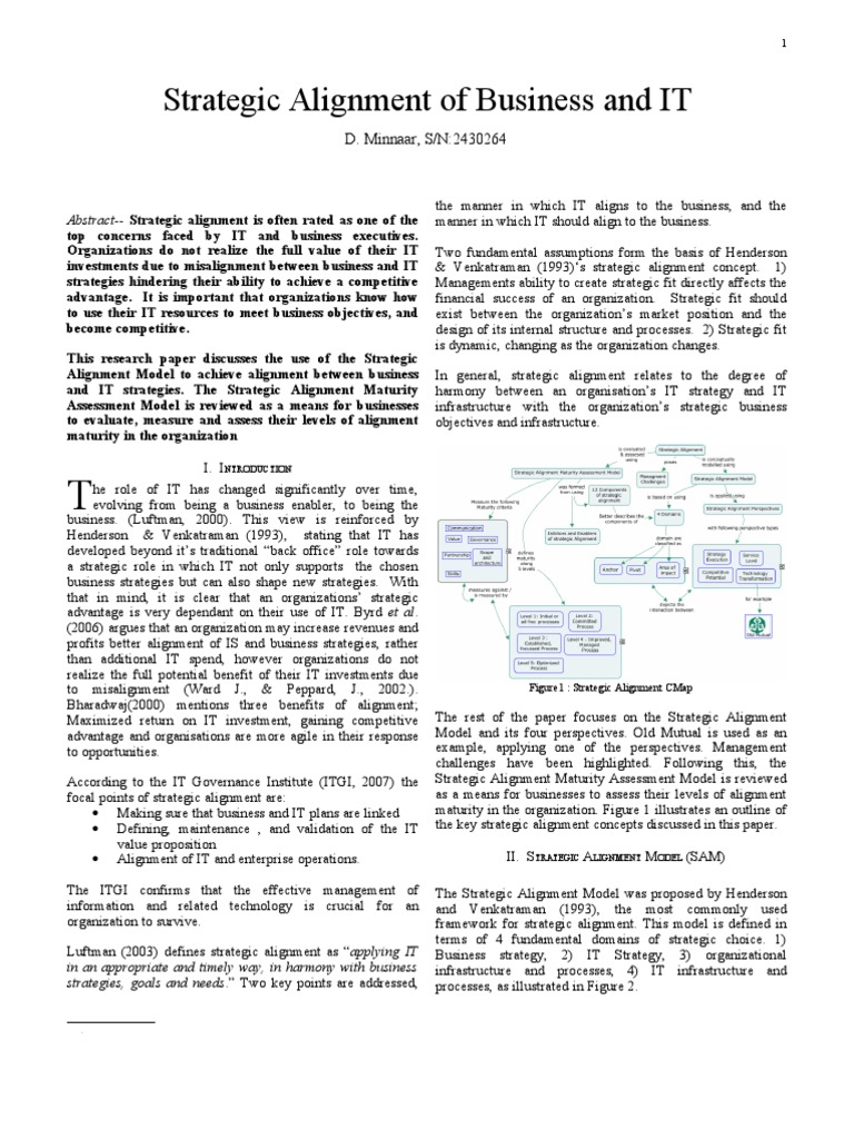 Strategic Alignment Model Overview | PDF | Strategic Management | Goal