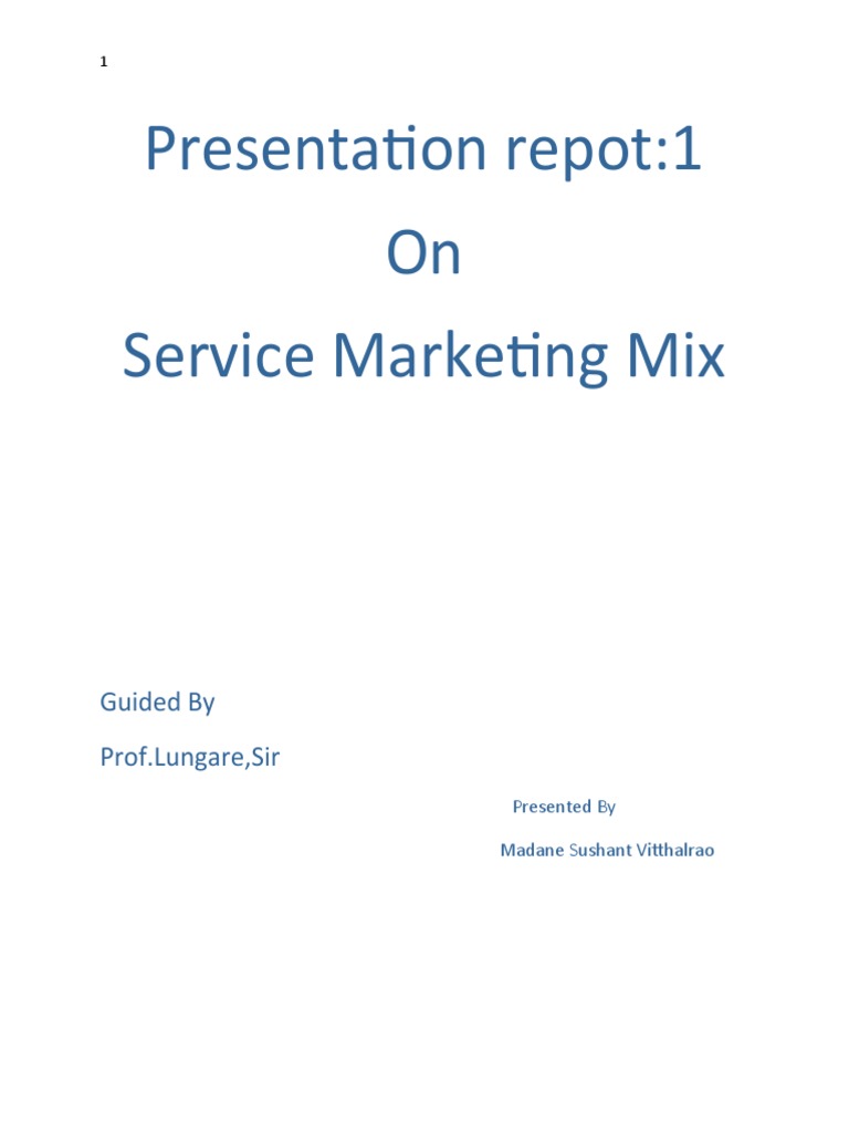 Service Marketing Mix Explained | PDF | Pricing | Marketing