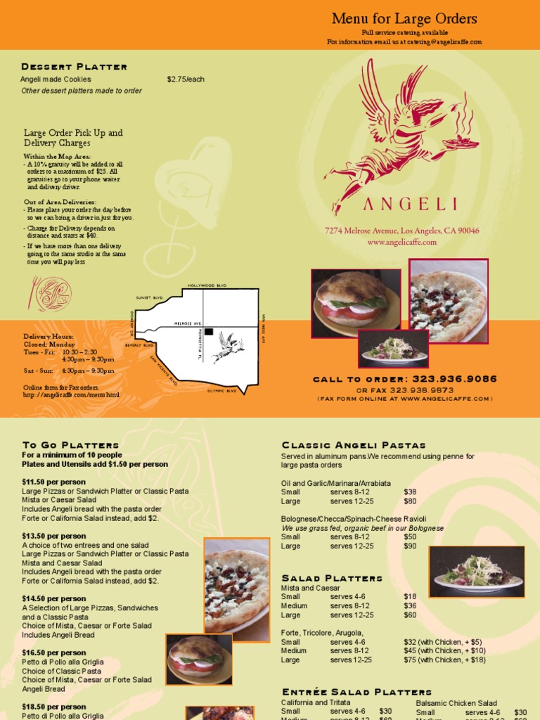 Large Order Menu | PDF | Cuisine | Foods