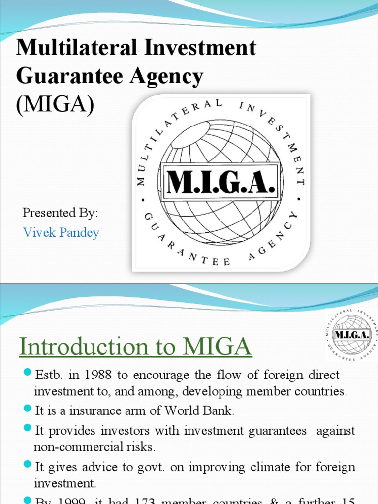 Multilateral Investment Guarantee Agency: (MIGA) | PDF | Multilateral ...