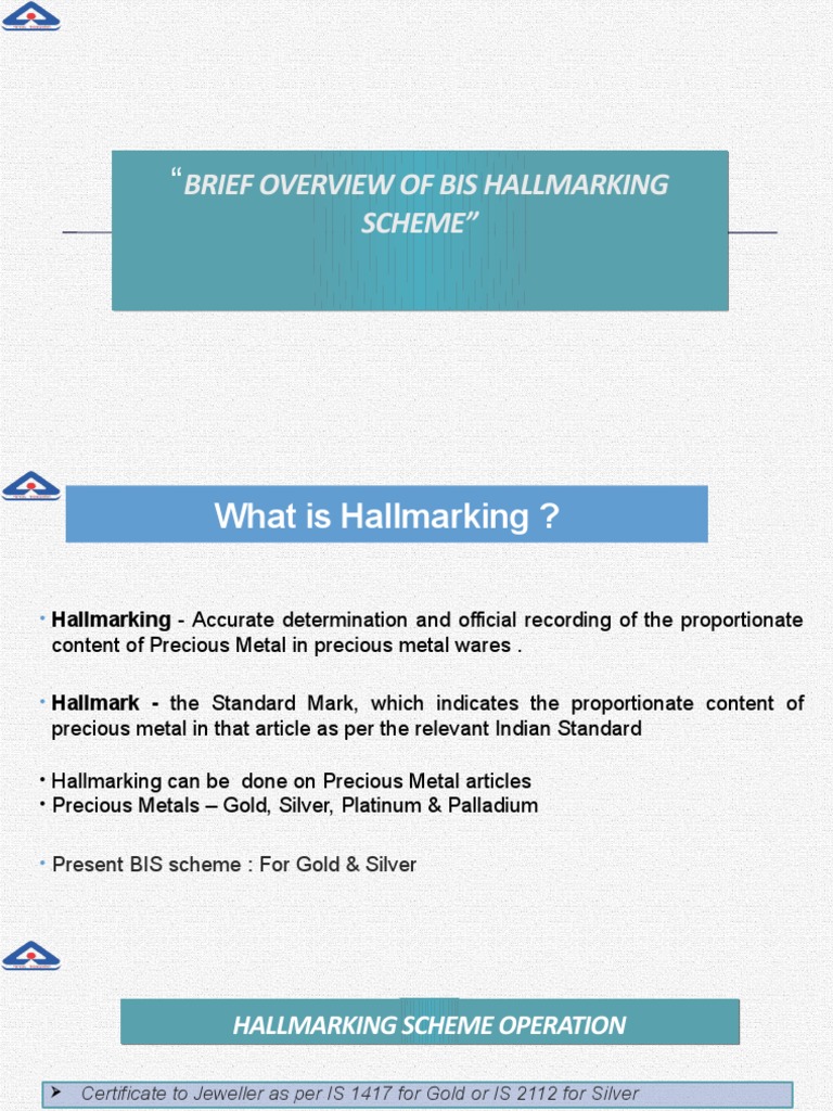 Bis Hallmarking Scheme | PDF | Metallurgical Assay | Native Element ...