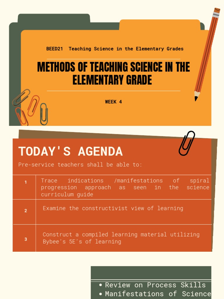 Methods of Teaching Science in The Elementary Grade | Download Free PDF ...