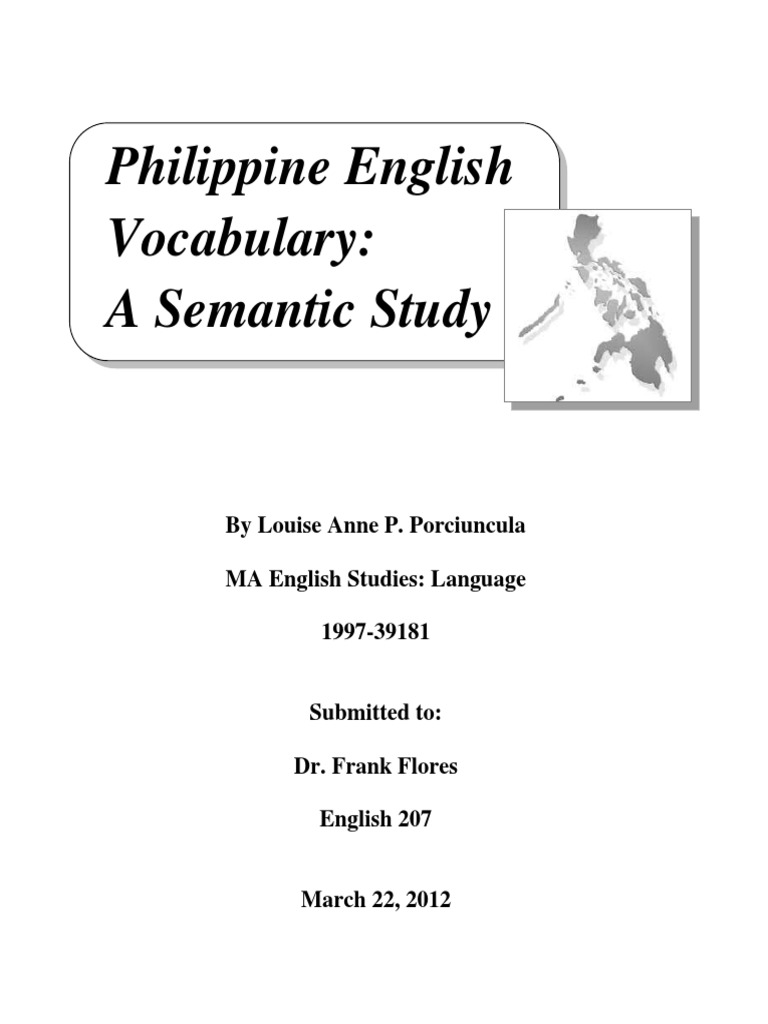 Philippine English Vocabulary Study | PDF | English Language | Word