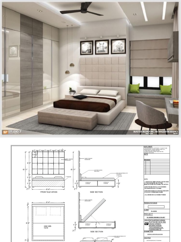 Cot Drawings - Nagesh Residence | PDF