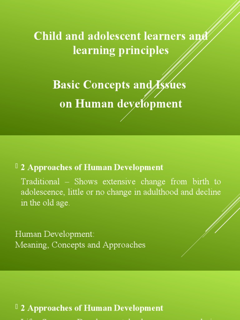 Child and Adolescent Learners and Learning Principles Basic Concepts ...