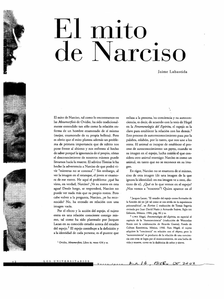1 Mito de Narciso PDF | PDF