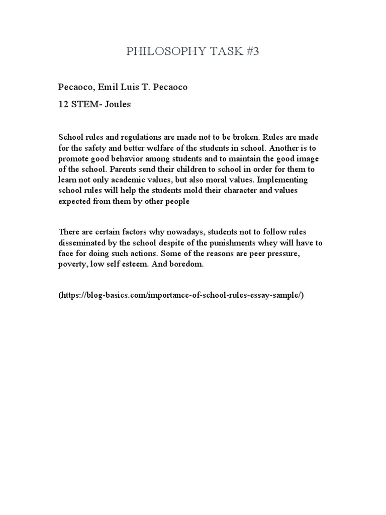 Philosophy Task | PDF