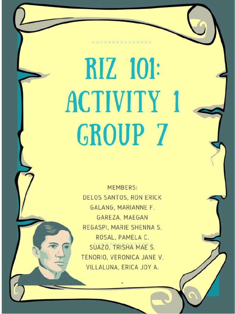 Activity Rizal GRP7 | PDF | Philippines