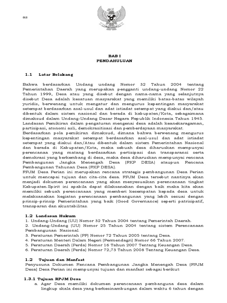 Profil Desa Perian | PDF