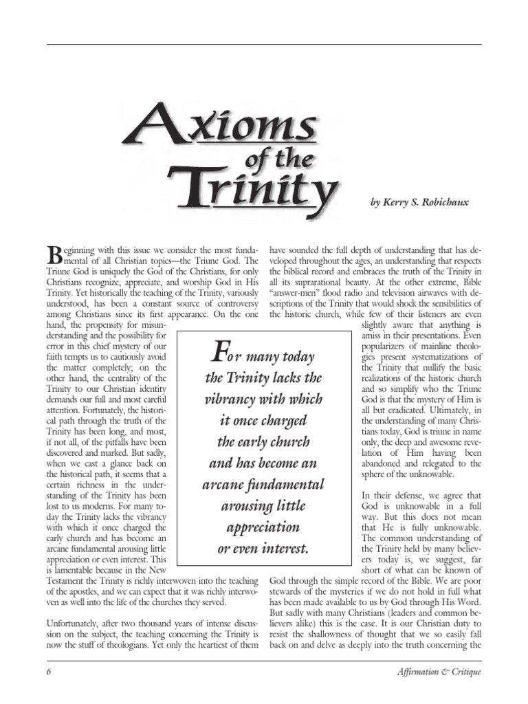 The Forgotten Mystery: Exploring the Neglected Doctrine of the Trinity ...