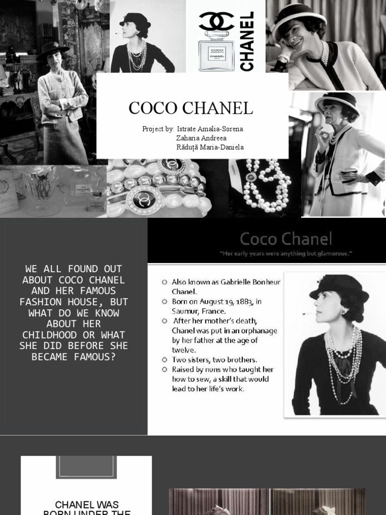 Coco Chanel: Project By: Istrate Amalia-Sorena Zaharia Andreea Răduță ...