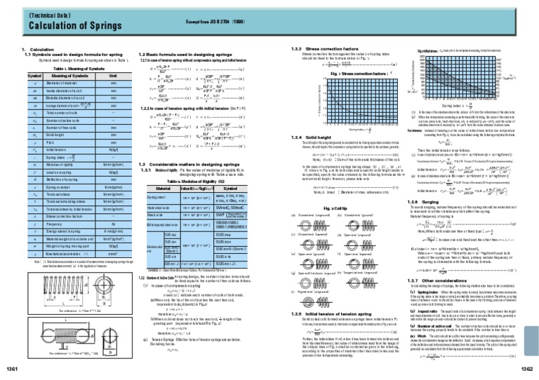 Calculation of Springs | PDF | Young's Modulus | Buckling