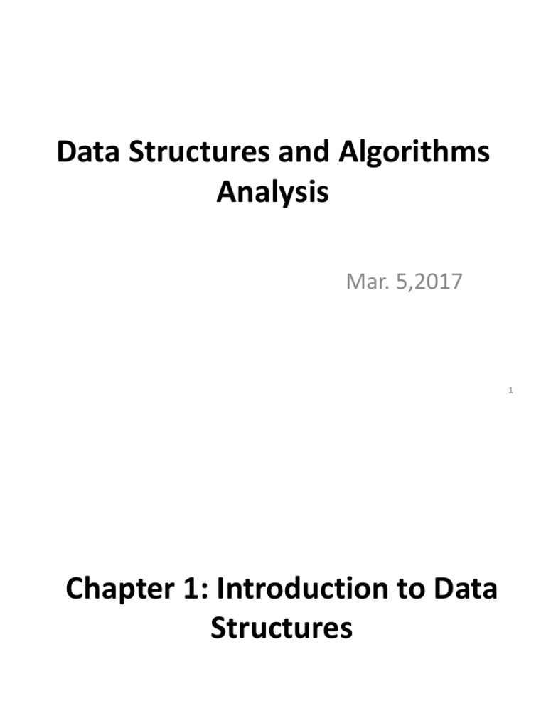 Data Structures And Algorithms Analysis Pdf Algorithms Control Flow