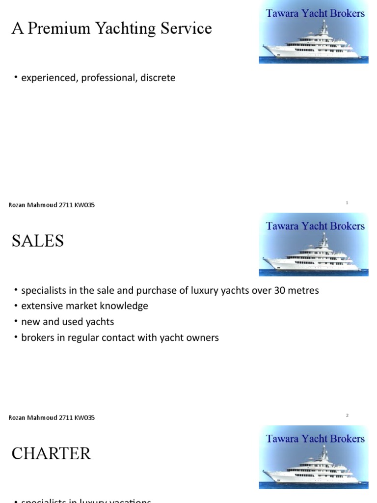 Luxury Yacht Services by Rozan Mahmoud | PDF | Home & Garden