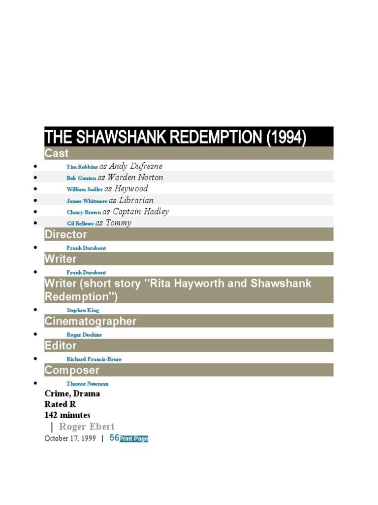 The Shawshank Redemption | PDF