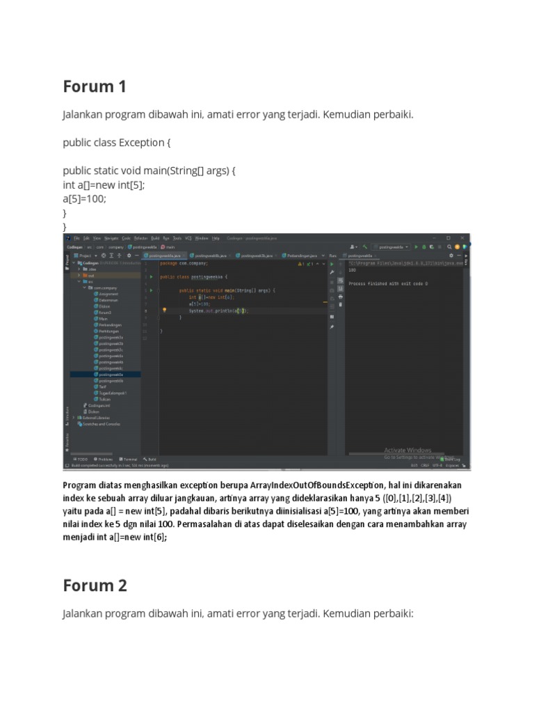 Forum Exception Handling | PDF