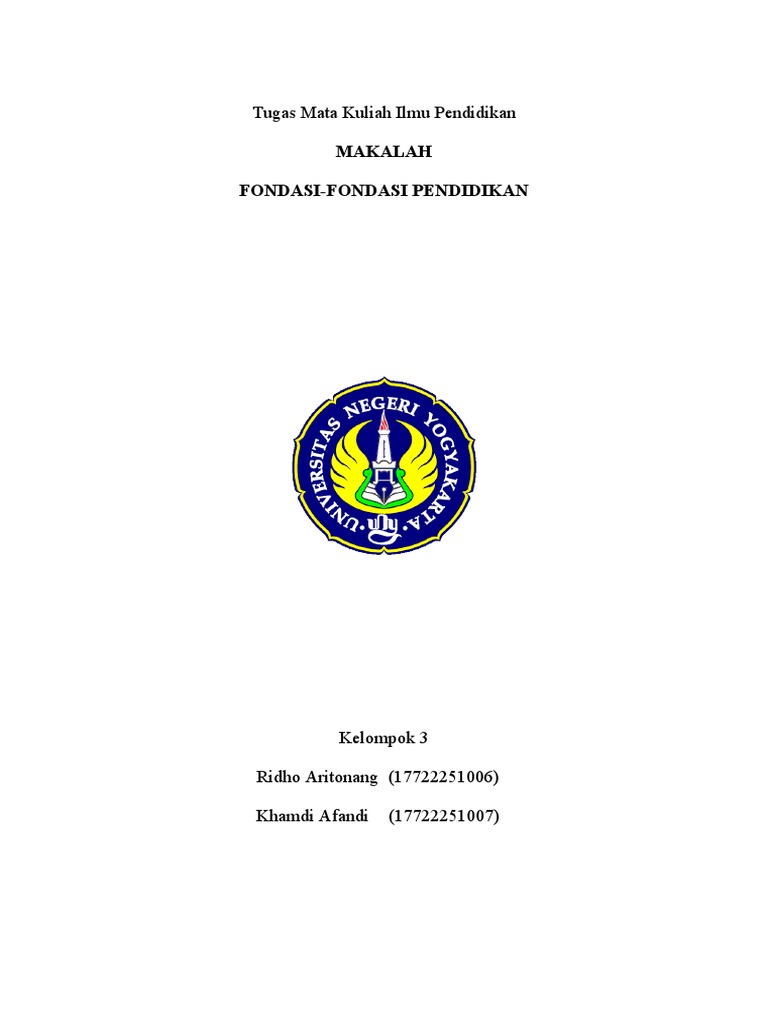 Fondasi Pendidikan: Prinsip dan Peran | PDF