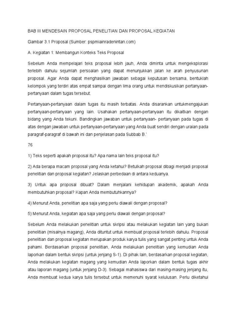 MENGANALISIS STRUKTUR TEKS PROPOSAL PENELITIAN | PDF
