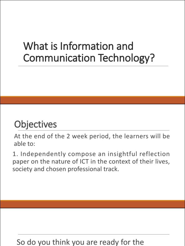 What Is Information and Communication Technology? | PDF | World Wide ...