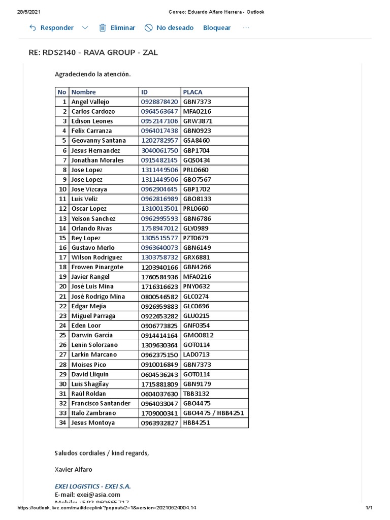 Vehicle and Owner List for RDS2140 | PDF