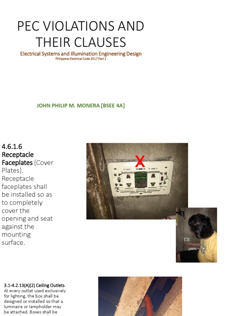 Monera - John Philip - PEC VIOLATIONS - EE110 | PDF