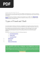ACFE Fraud Tree Overview | PDF | Theft | Cheque