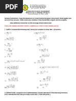SUMMATIVE TEST BASIC CALCULUS 4th Q | PDF | Function (Mathematics ...