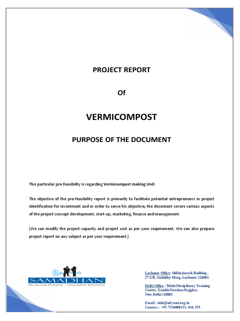 Vermicompost: Project Report of | PDF | Fertilizer | Economies