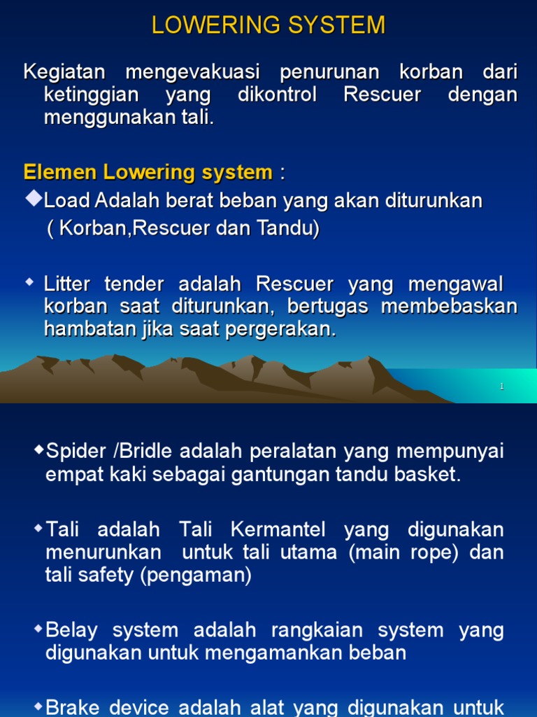 Lowering System | PDF