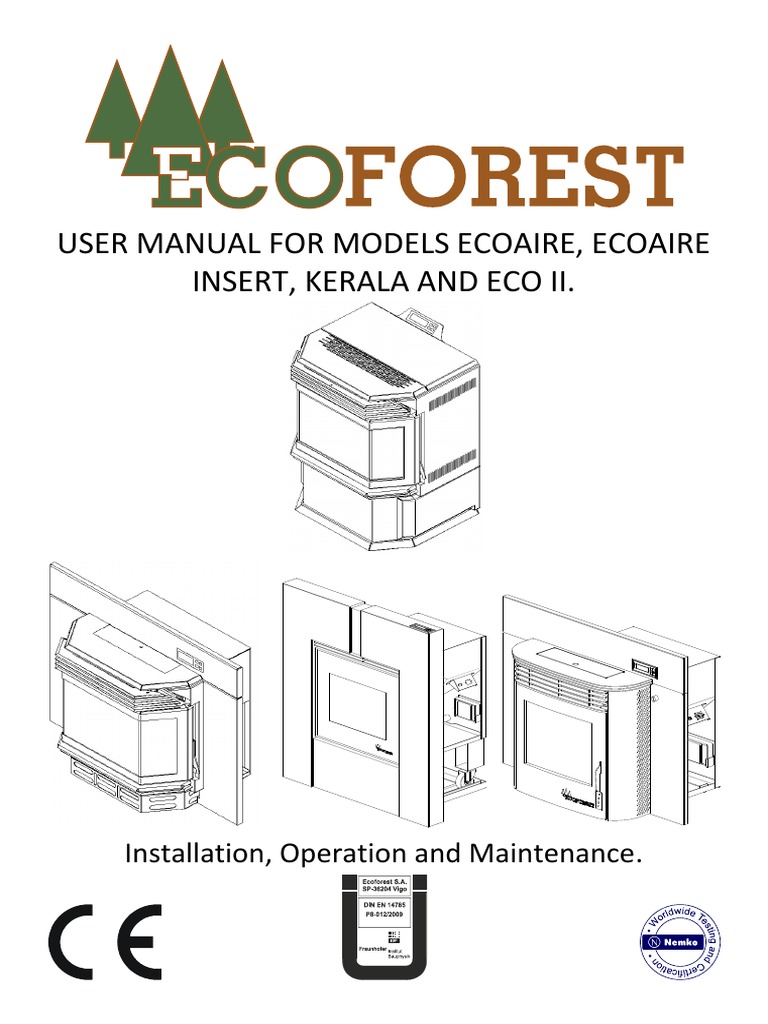 Manual Ecoaire, Eco Insert, Eco2 & Kerala 2012 ENG | PDF | Stove | Pipe ...