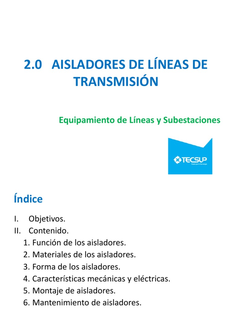 U2 Aisladores De Líneas De Transmisión Pdf Aislador Electricidad